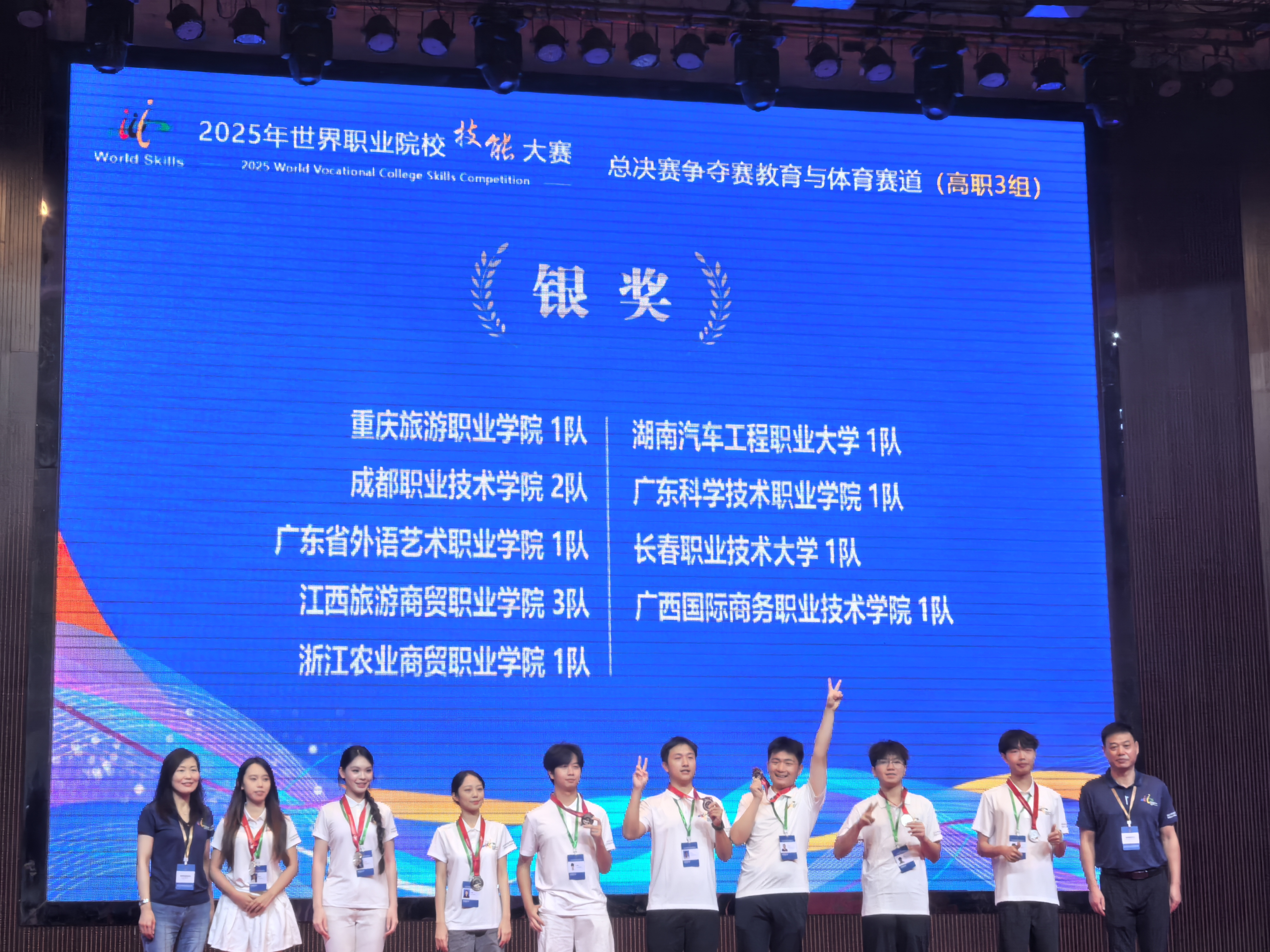 我校学生在2025年世界职业院校技能大赛总决赛争夺赛教育与体育赛道斩获银奖-长春职业技术大学